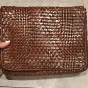 Cem | Bags | Vintage Cem Cross Body Woven Leather Fold Over | Poshmark